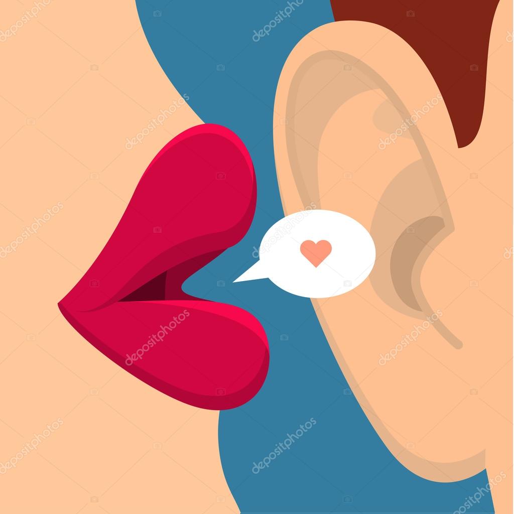 Concept of gossip or love — Stock Vector © VectorStory #88799058