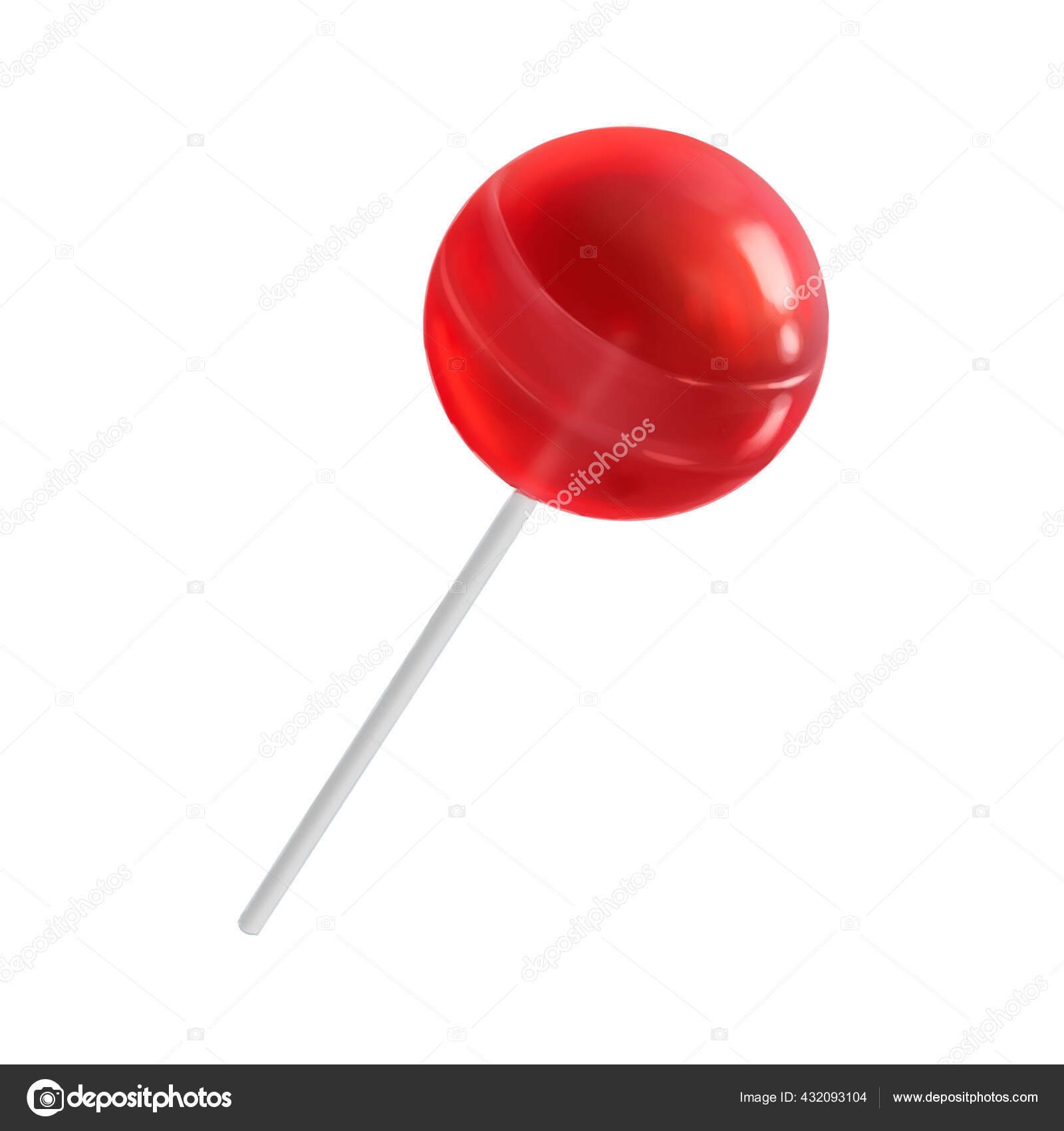 Sweet red lollipop on the stick — Stock Photo © Morarus #432093104