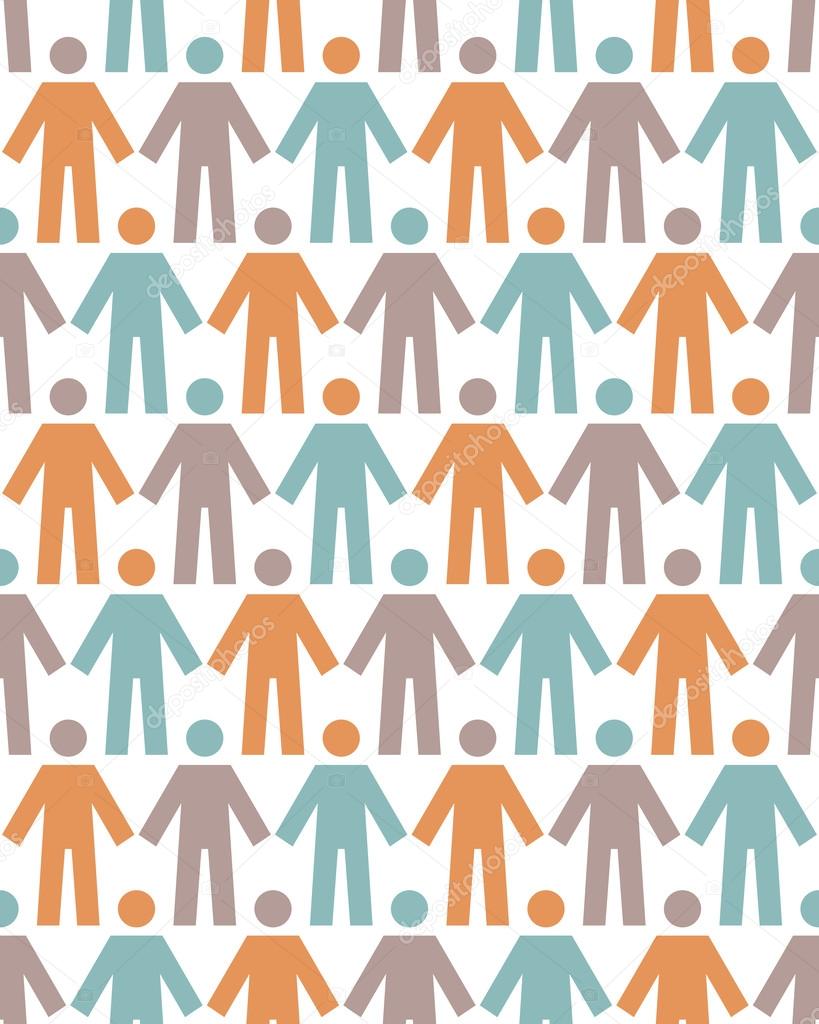 Seamless pattern with people icons Stock Vector by ©anfisa_focusova ...