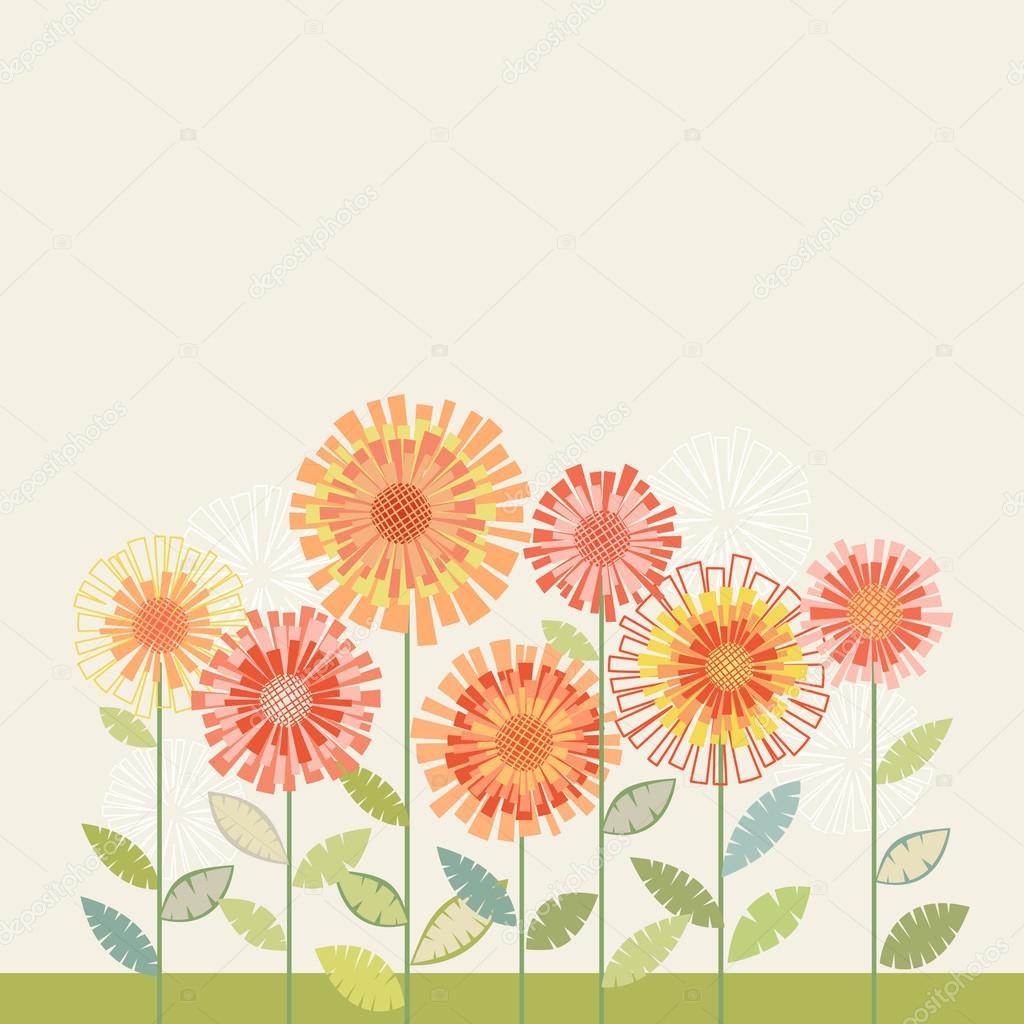 Background with stylized color flower Stock Vector Image by ©anfisa ...