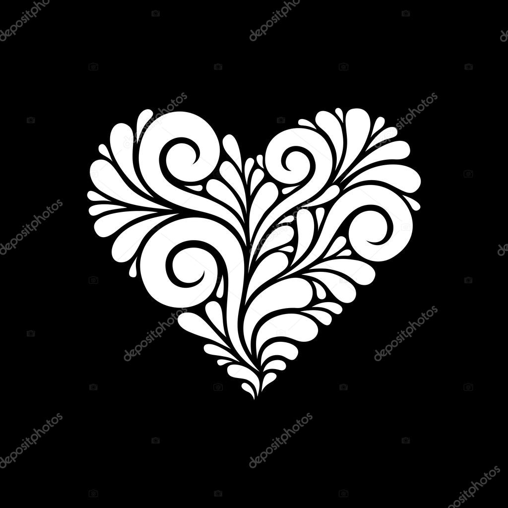 Swirl Heart Vector