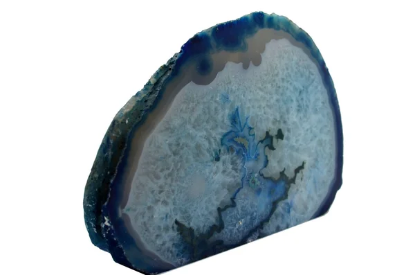Geode Crystals Light Blue Color Cross Section Natural Stone — Stock ...