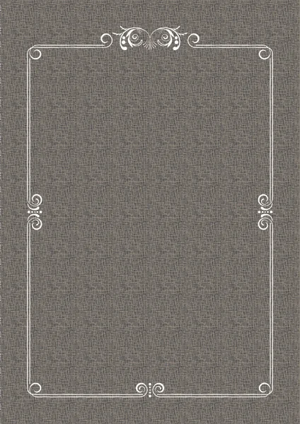 Decorative white frame with swirls and leaves on dark decorative ...