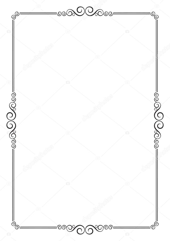 Decorative black frame. A4 page format. Stock Vector by ©SvetlanaParsh ...