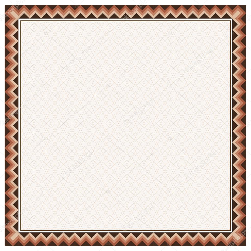 Square border and texture in American Indians tribal style. Pattern ...