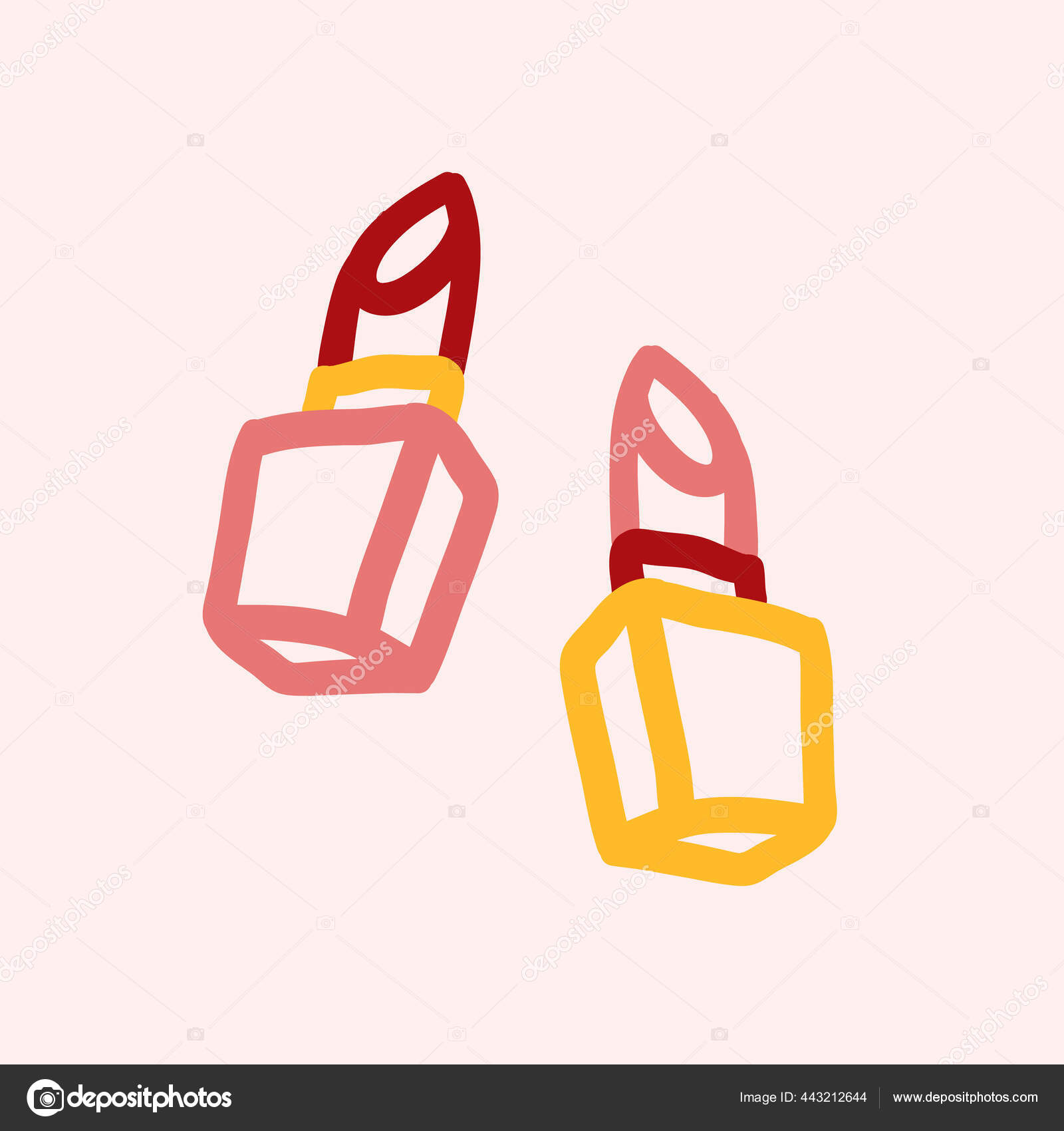 Vector hand drawn Lipstick outline doodle icon. Lipstick sketch ...