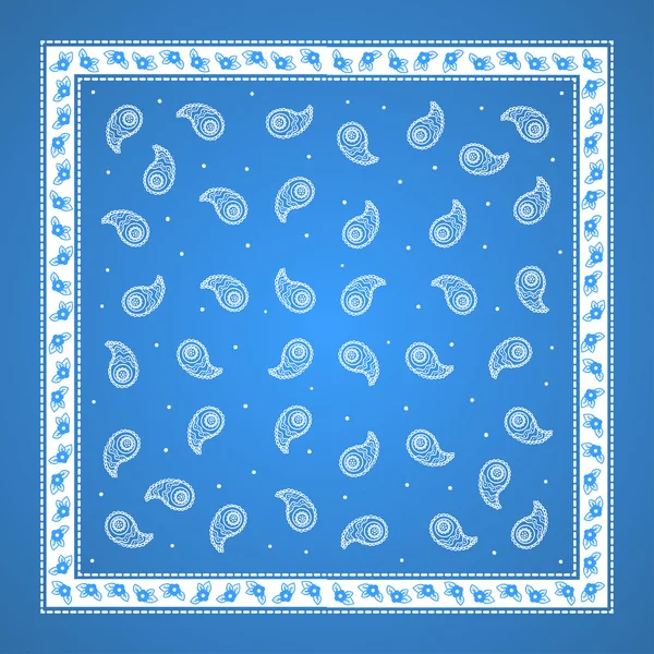 Blue Paisley Bandana