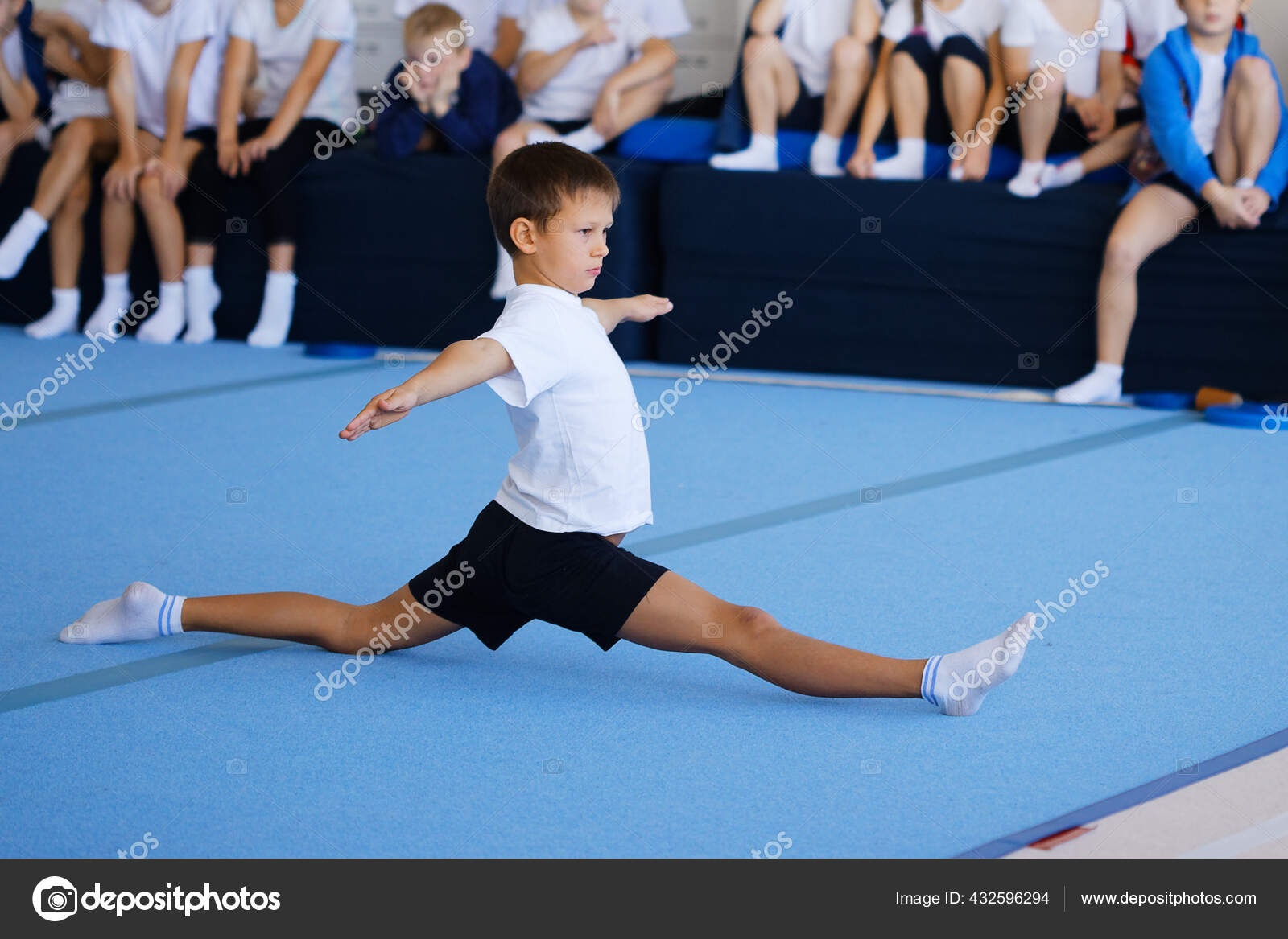 Boy Performing Gymnastic Exercises Gym 2020 Stock Photo by ©makALEX ...