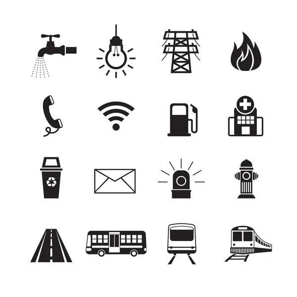 Public Utility Icons Flat Set, Stock Vector Image by ©muchmania #120732560