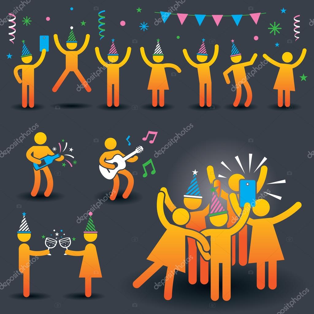 People Party Symbols Stock Vector Image by ©muchmania #58638209