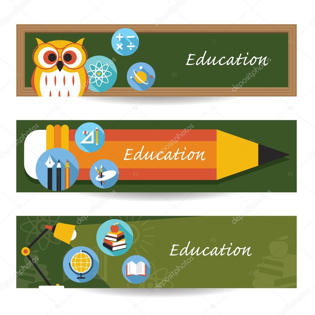 School, Education, Banner Stock Vector Image by ©muchmania #71955107