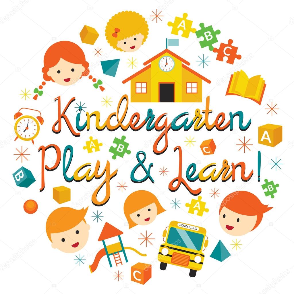 Kindergarten, Preschool, Kids Heading Stock Vector by ©muchmania 71955827