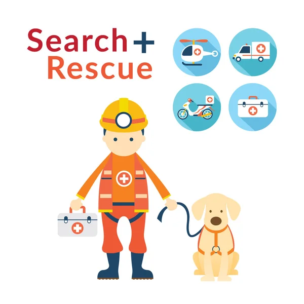 21 Rescuer with dog Stock Illustrations | Depositphotos®