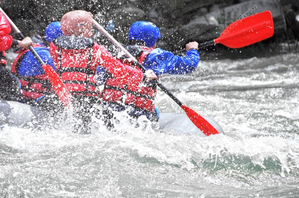 River Rafting as extreme and fun sport — Stock Photo © mur162 #58483485