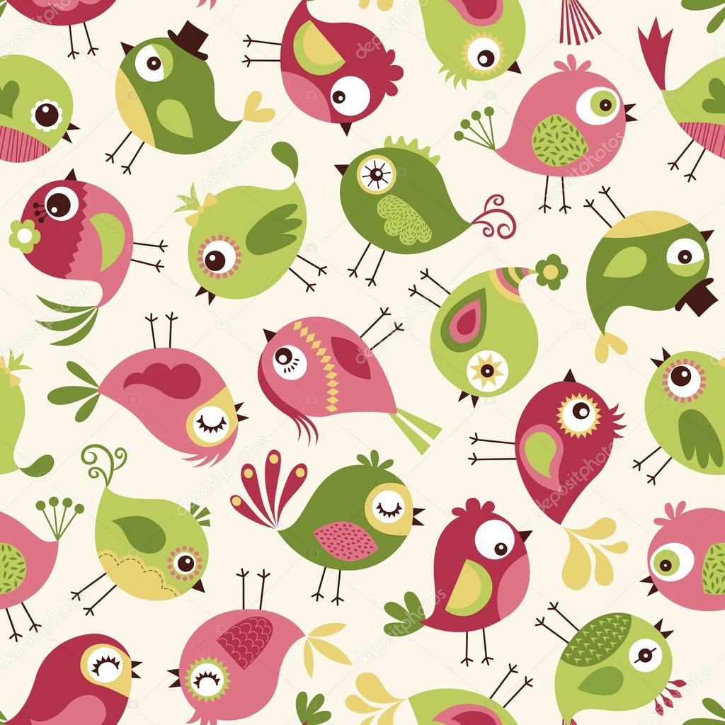 Seamless birds pattern Stock Vector Image by ©kidstudio852 #58430837
