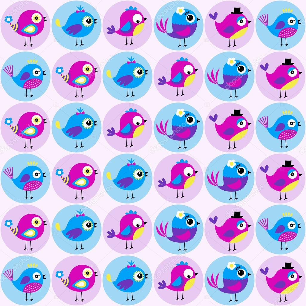 Seamless birds pattern Stock Vector Image by ©kidstudio852 #59160017