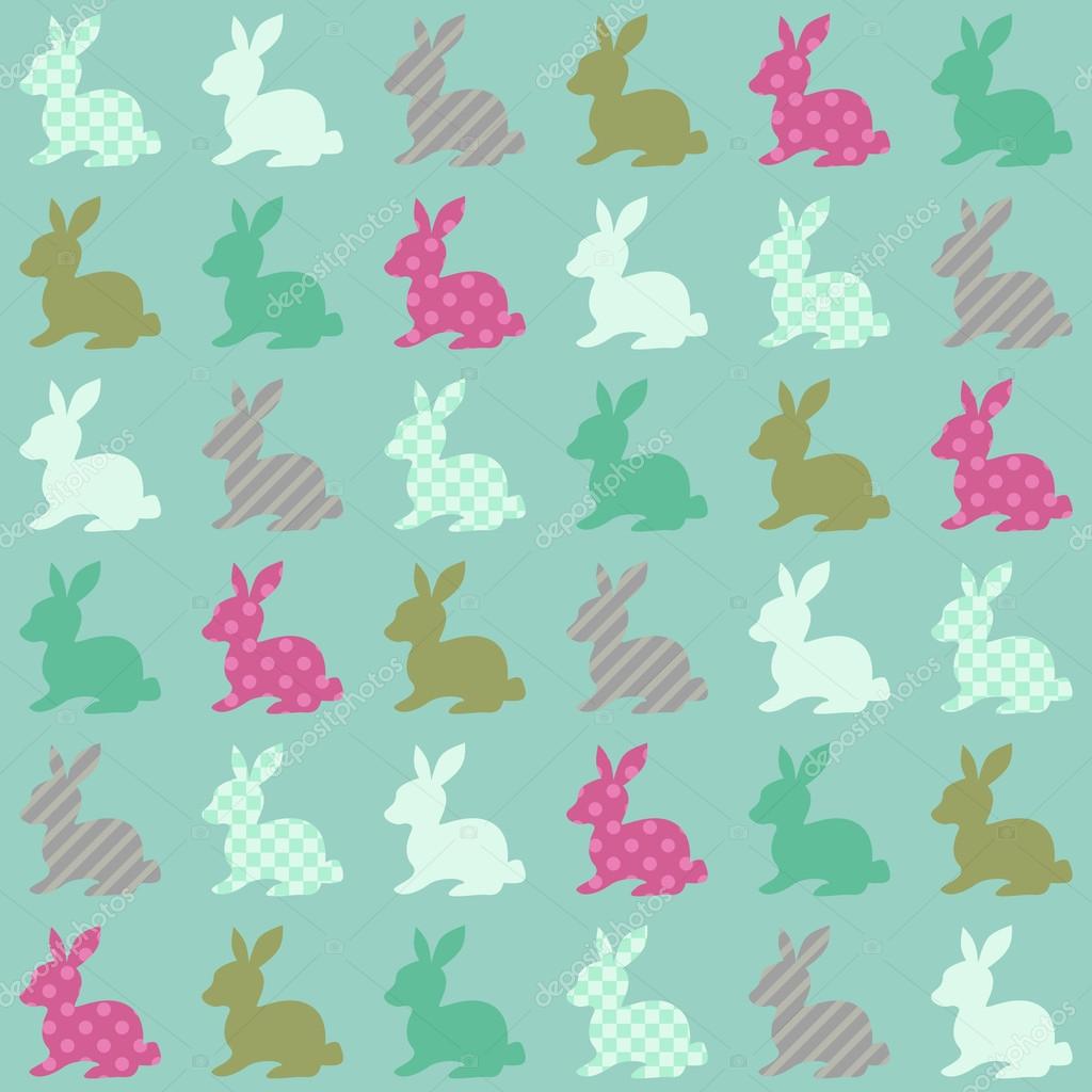 Rabbits pattern Stock Vector by ©kidstudio852 59160807