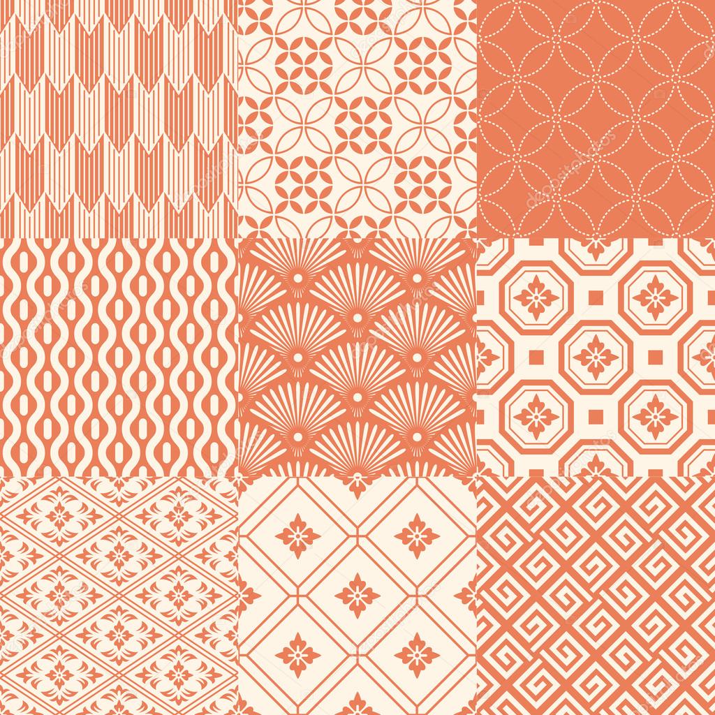Orange Japanese traditional mesh Stock Vector by ©kidstudio852 65126081