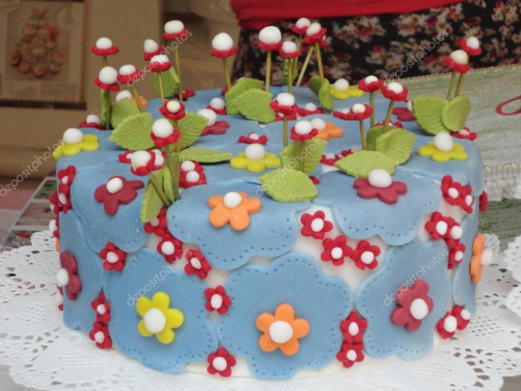 Marzipan Flowers Cake Decorations
