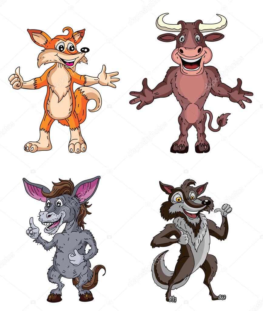 Animal Cartoon Mascot Collection Stock Vector by ©imazyreams 58431993