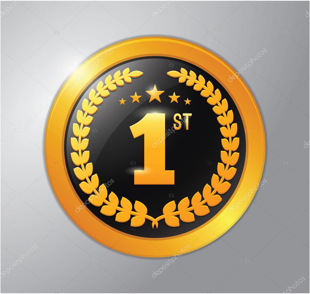 Number one gold medal Stock Vector Image by ©imazyreams #80007206