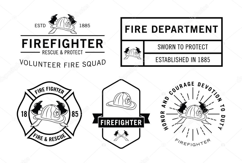 Firefighter badge Stock Vector by ©imazyreams 83832308
