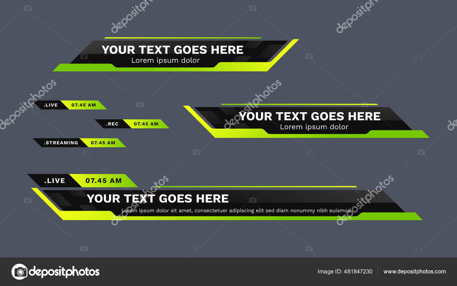 Vector Video Headline Title Television News Bar Design Template ...