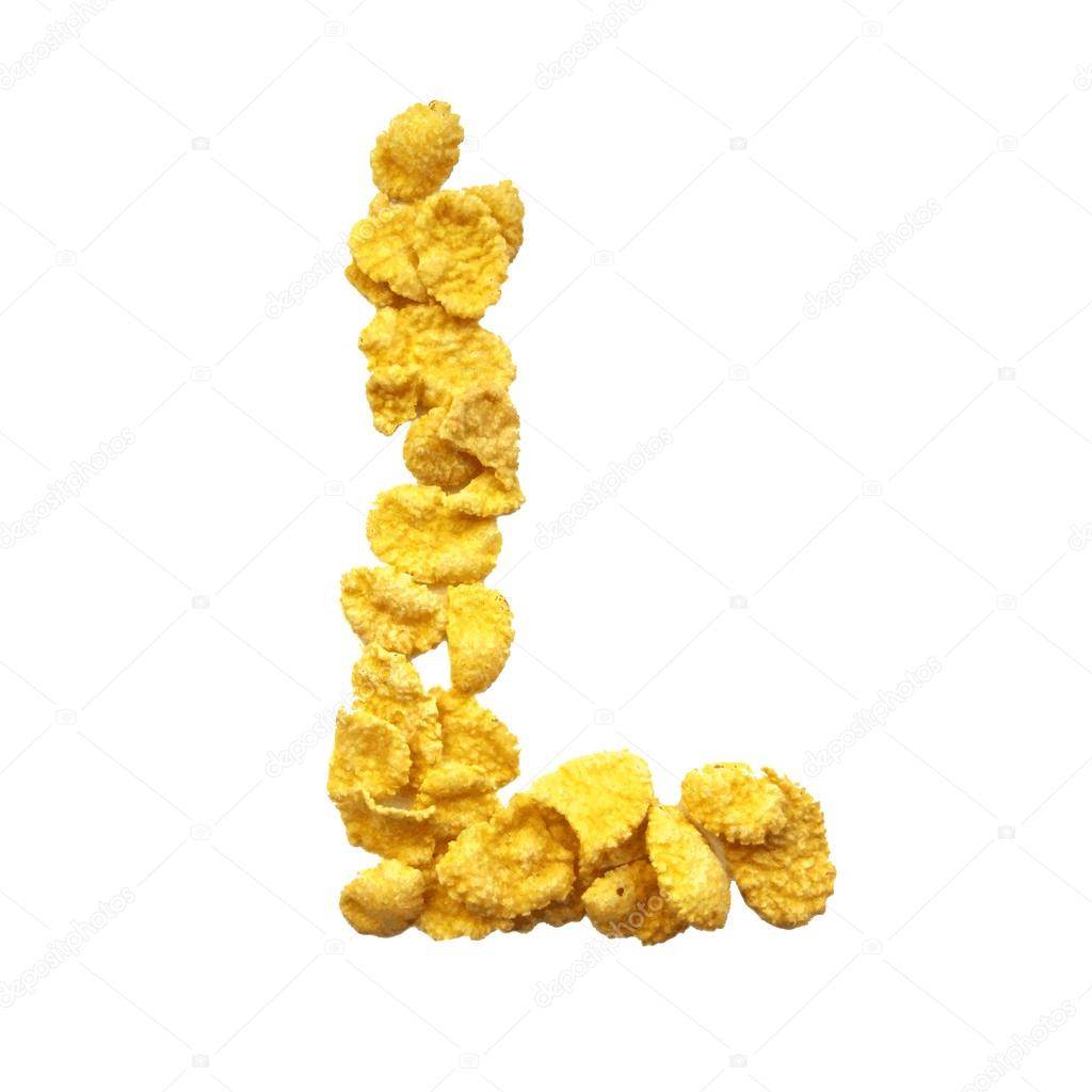 Corn flakes letter Stock Vector Image by ©A_Almazova #58689641