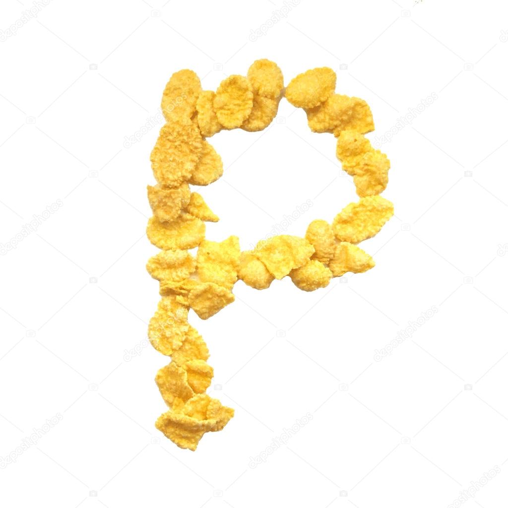 Corn flakes letter — Stock Vector © A_Almazova #58689671