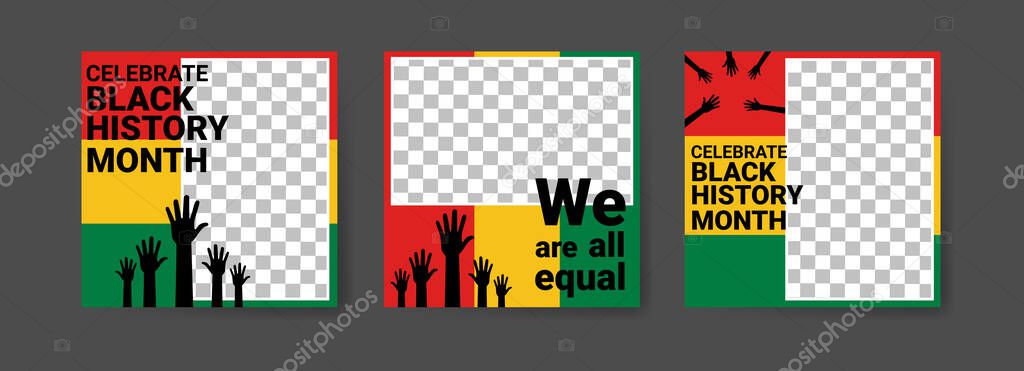 Colección de publicaciones en redes sociales del mes de historia negra ...