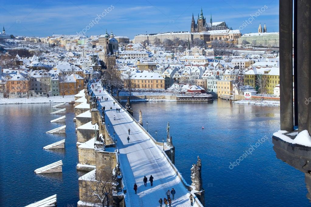 Prague castle and Charles bridge, Prague (UNESCO), Czech republi ...
