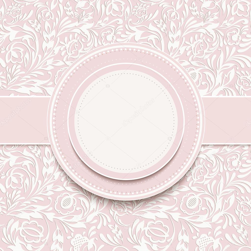 Invitation with abstract floral background Stock Vector Image by ©Ka ...