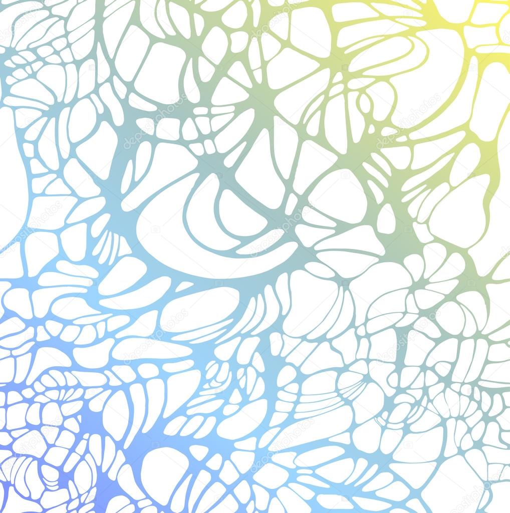 Vector color hand-drawing wave sea background. Blue abstract sea ...