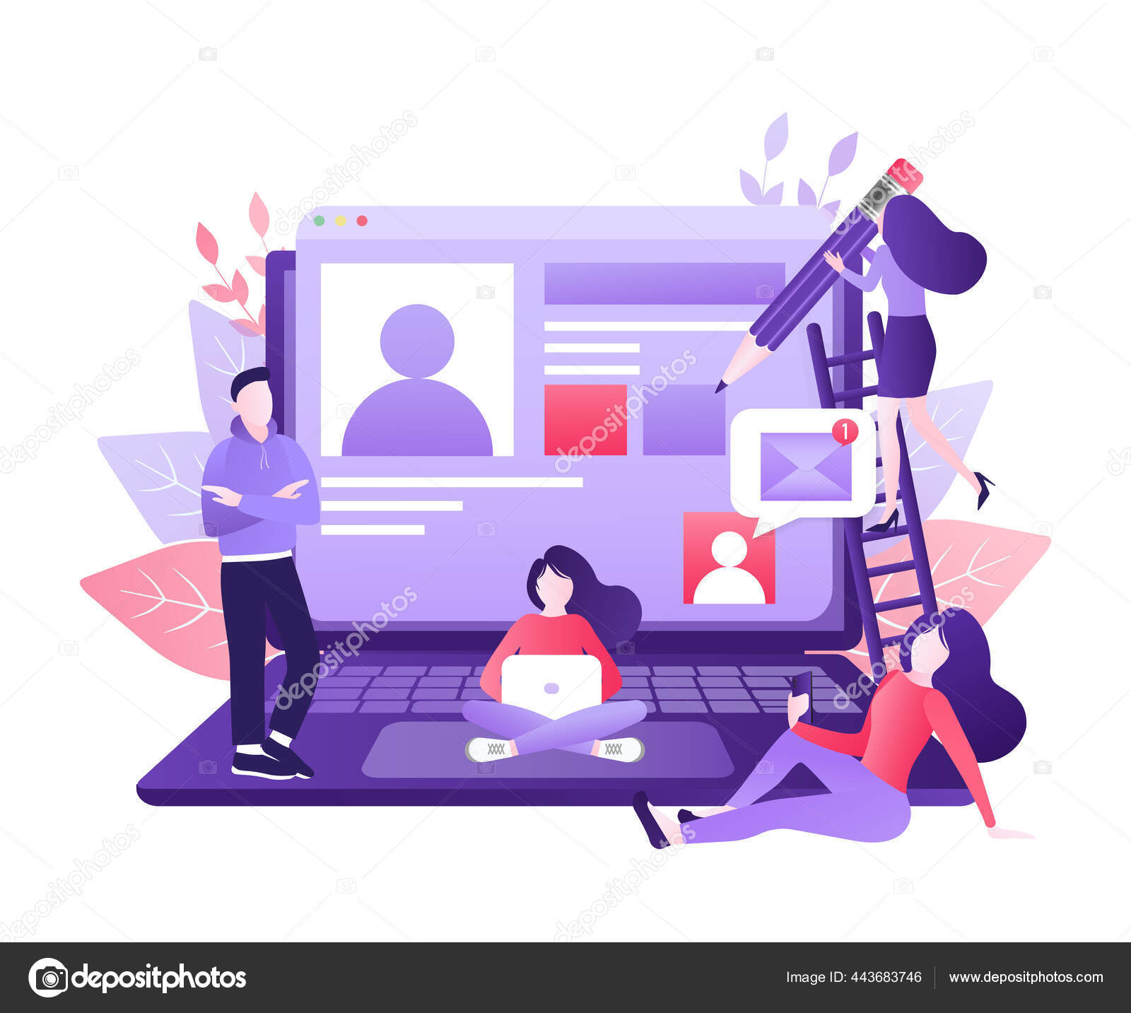 Social Media People Vector