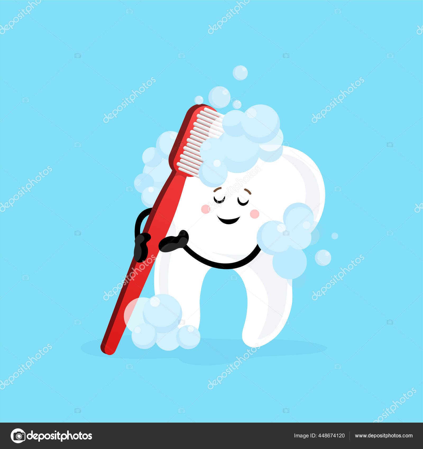 Brush Teeth Cartoon Funny