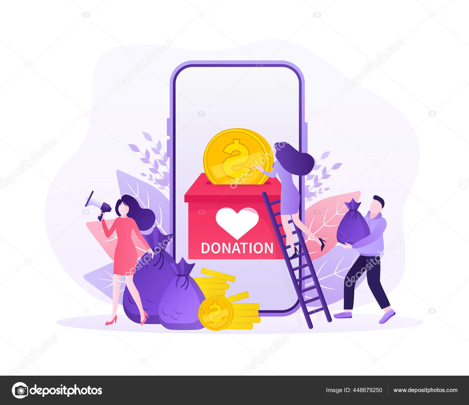 Donar en línea, gran diseño para cualquier propósito. Concepto de ...