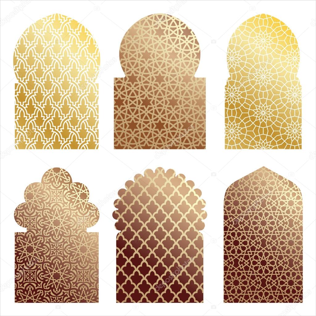Arabic door and window illustrations — Stock Vector © ataly123 #58859659