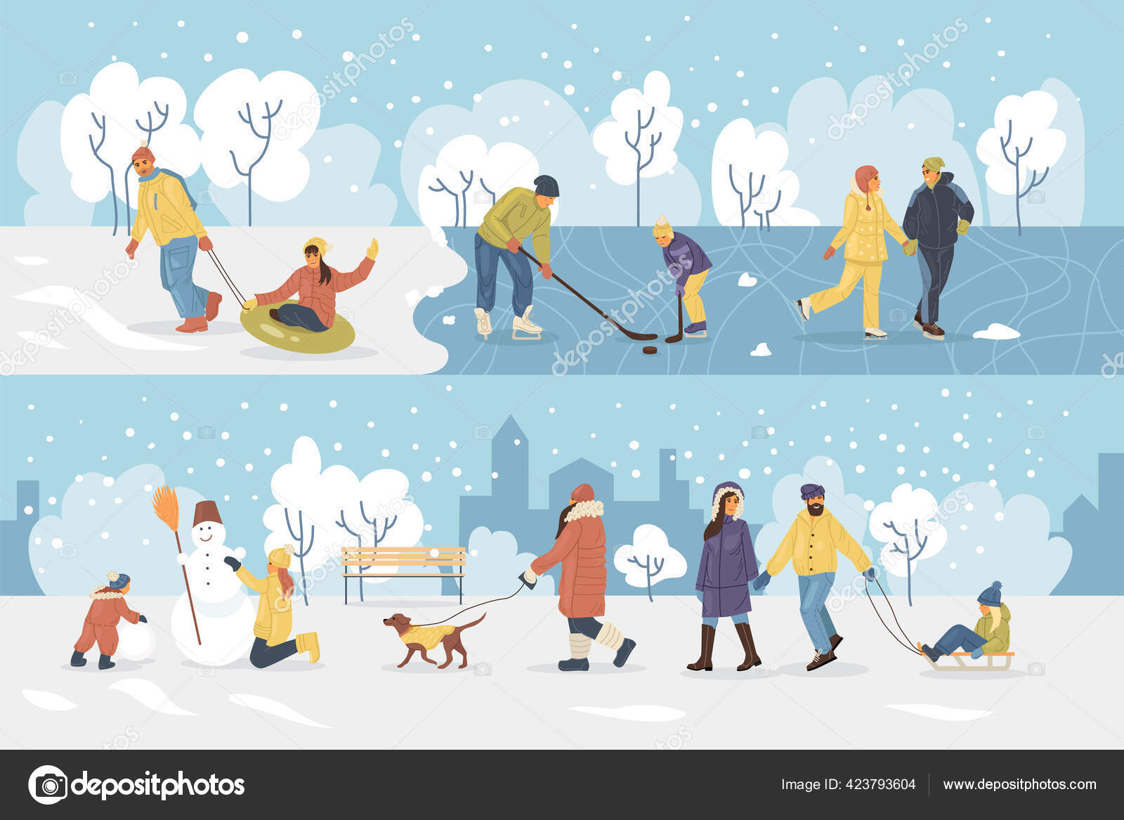 Dog Playing In Snow Clipart Pics