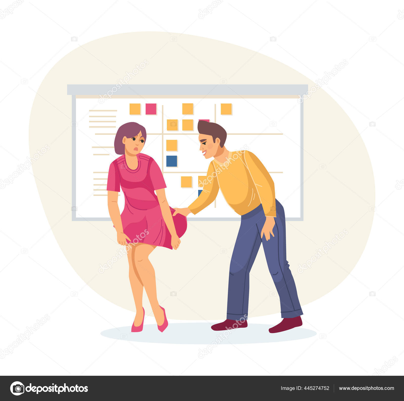 Situaciones Acoso Sexual Empleado Oficina Agarra Una Colega Por Falda ...