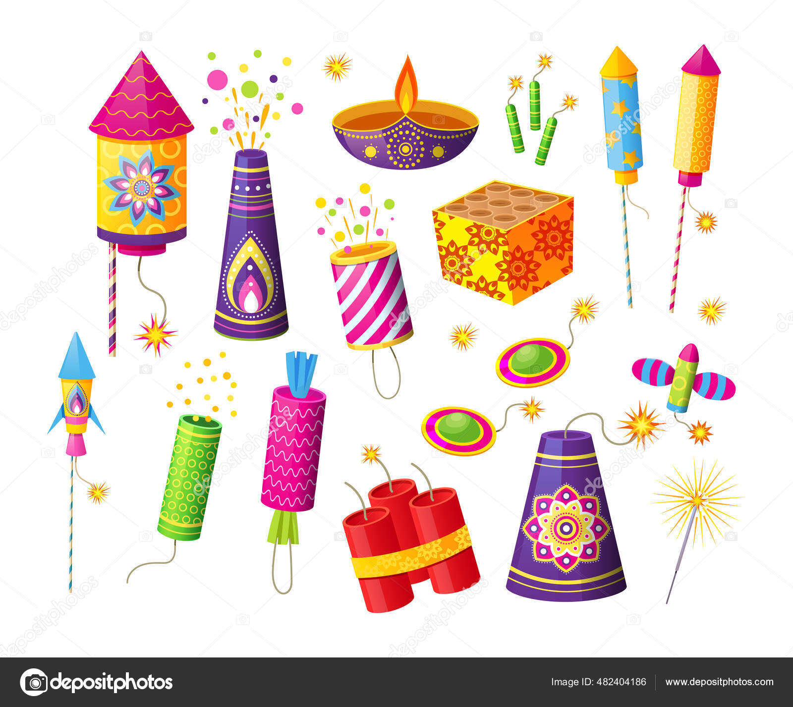 Diwali Festival Crackers Clipart