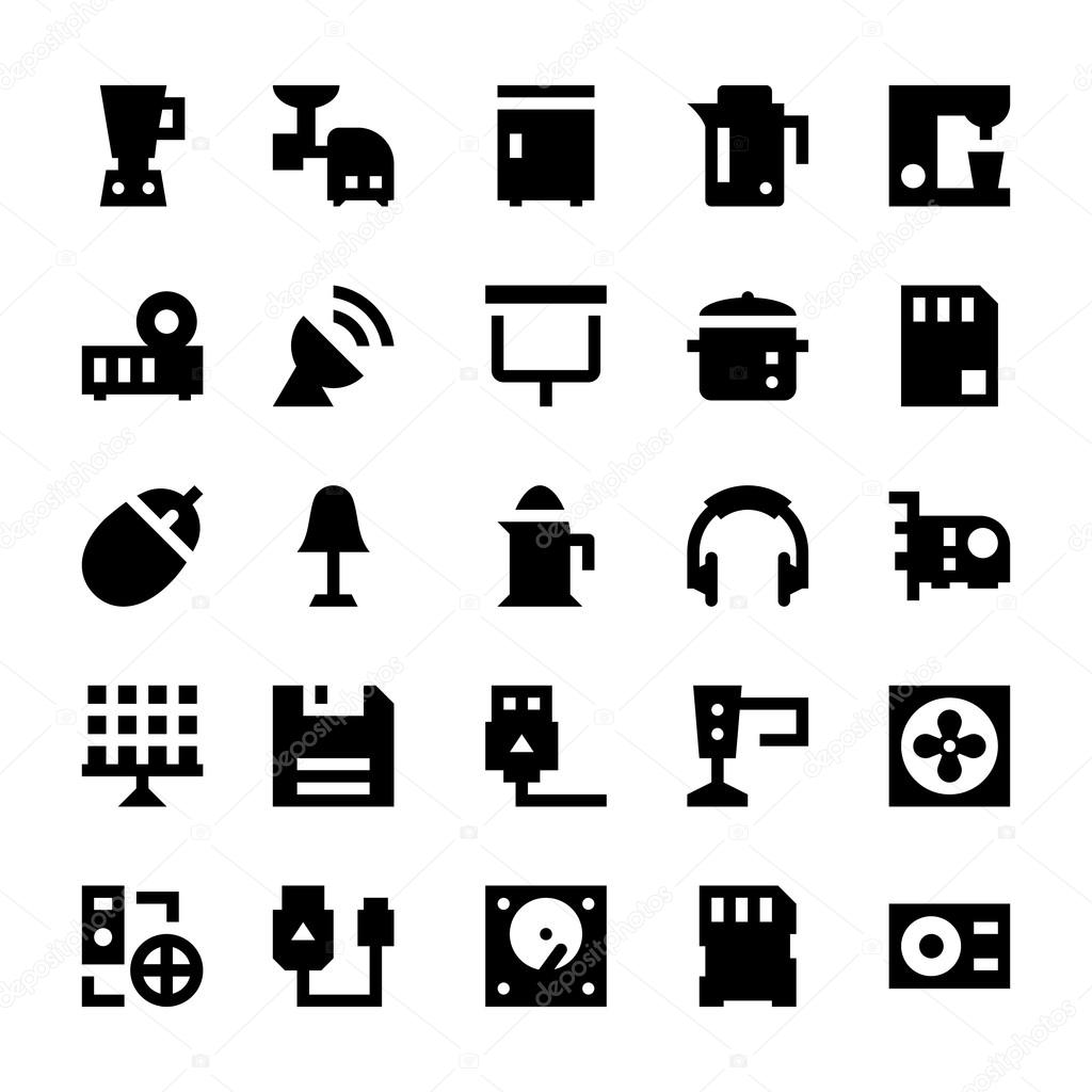 Electronics and Devices Vector Icons 6 — Stock Vector © creativestall ...