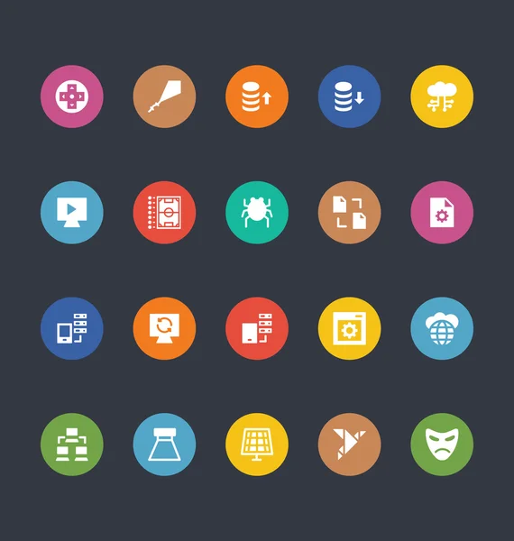 Glyphs Colored Vector Icons 36 Stock Vector by ©creativestall 105712032