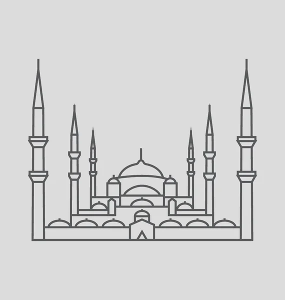 Blue Mosque, Istanbul colored Vector Illustration — Stock Vector ...