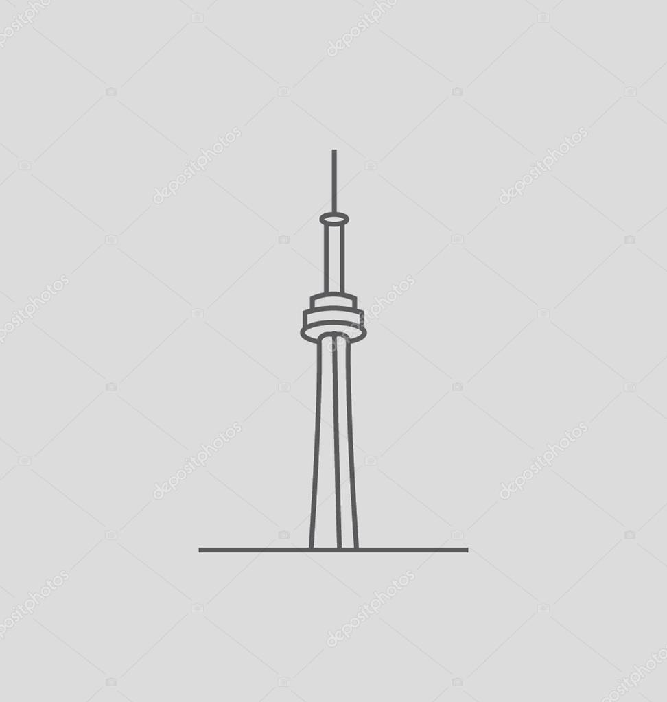 Cn Tower Vector Illustration — Stock Vector © creativestall #110401708