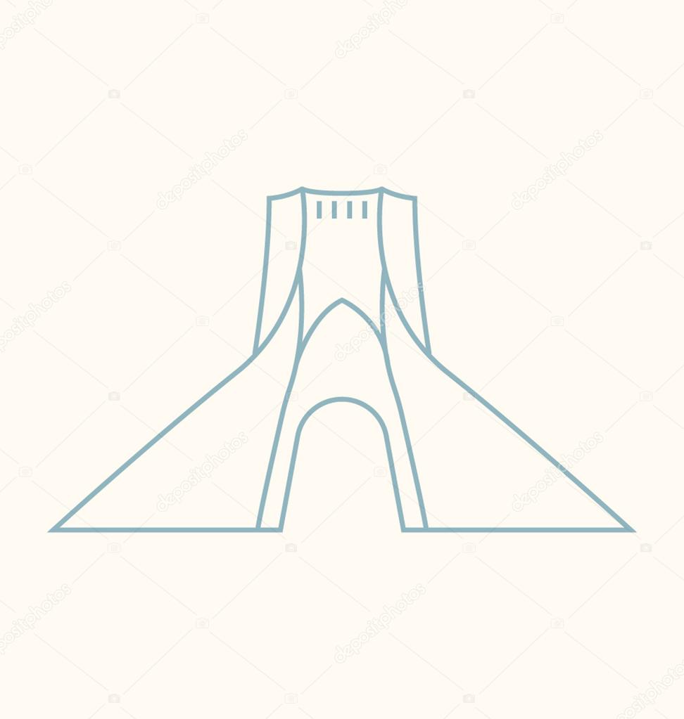 Azadi Tower Drawing