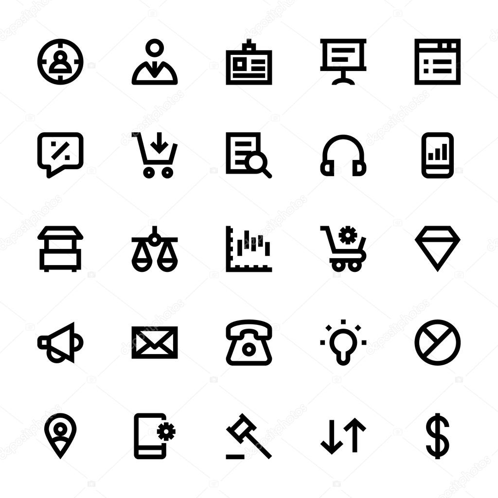 Market and Economics Vector Icons 3 Stock Vector Image by ...