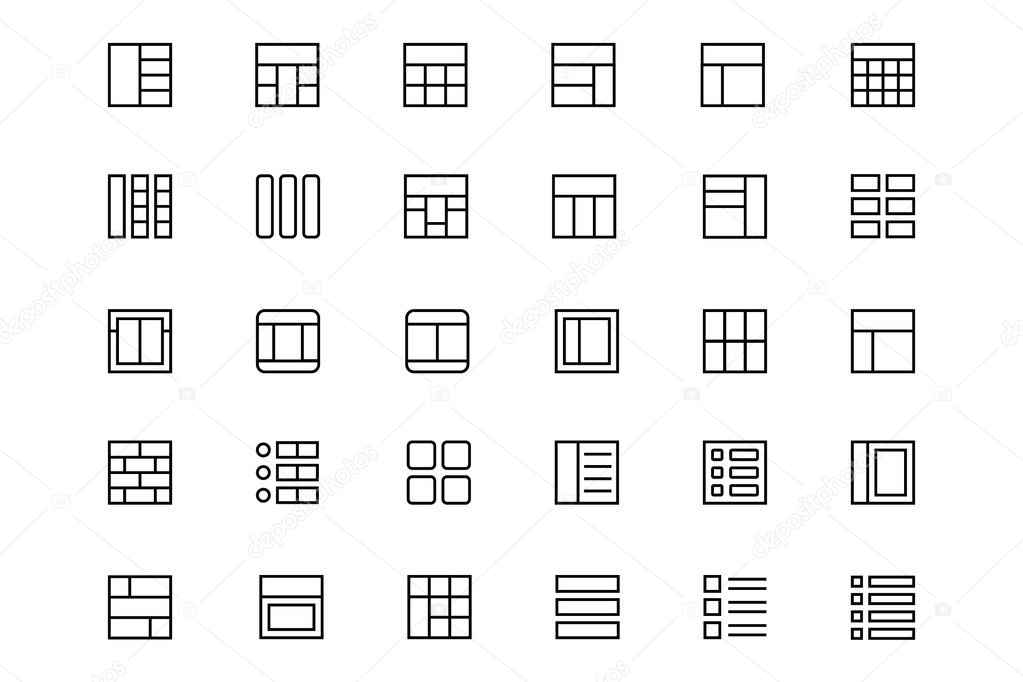 Layout Line Vector Icons 1 — Stock Photo © creativestall #73927093