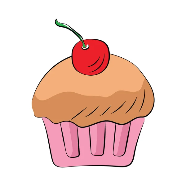 Cupcake Sketchy Colored Vector Icon Stock Vector Image by ...