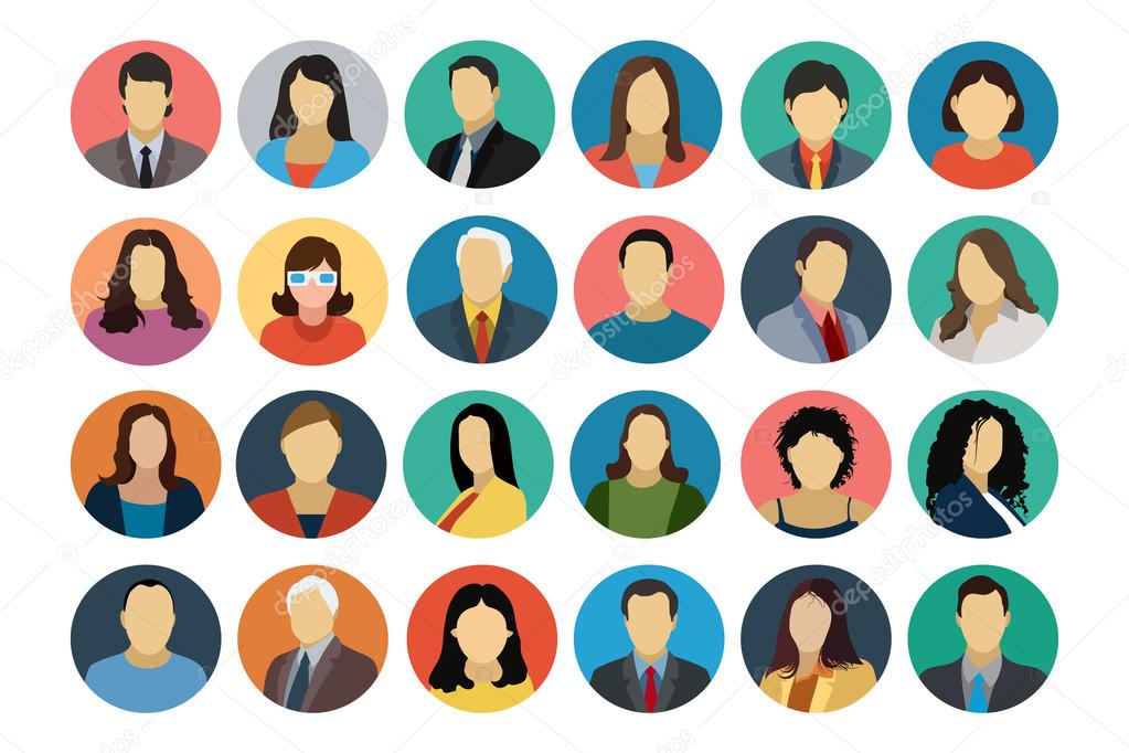 Avatares Iconos planos 1 2025