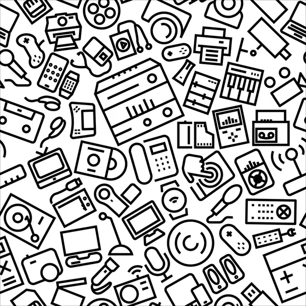 Internet Seamless Hand Drawn Icon Pattern ⬇ Vector Image by ...
